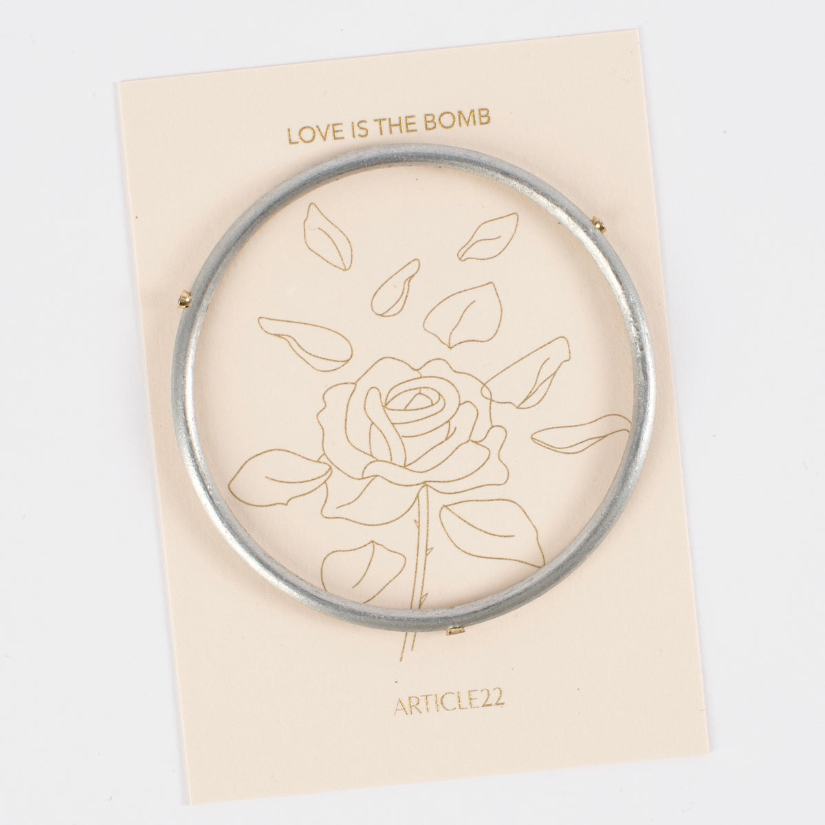 TRI-DIAMOND 14K LOVE IS THE BOMB BANGLE – Article22.com