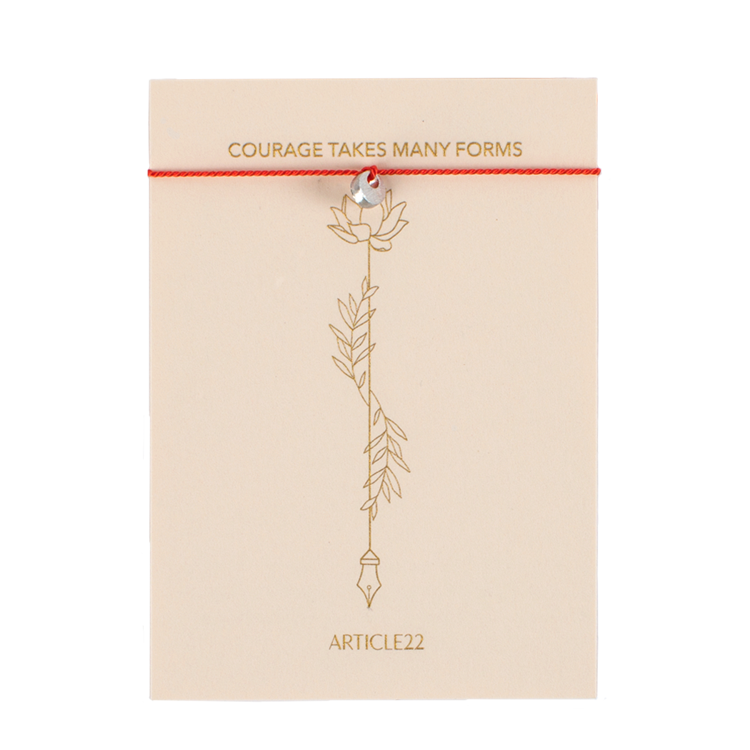 COURAGE TAKES MANY FORMS - SILK MANTRA BRACELET – Article22.com